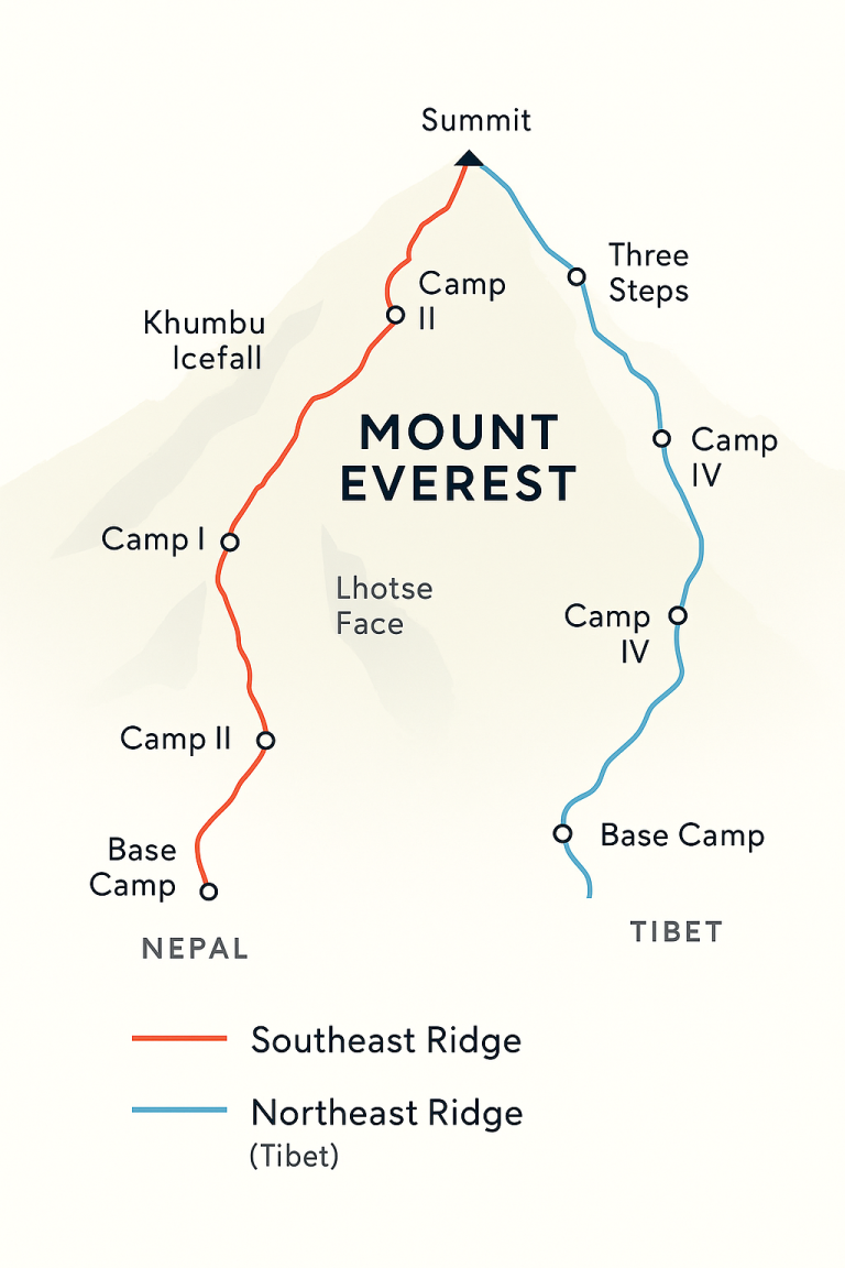 Mount Everest Routes: Southeast Ridge vs Northeast Ridge